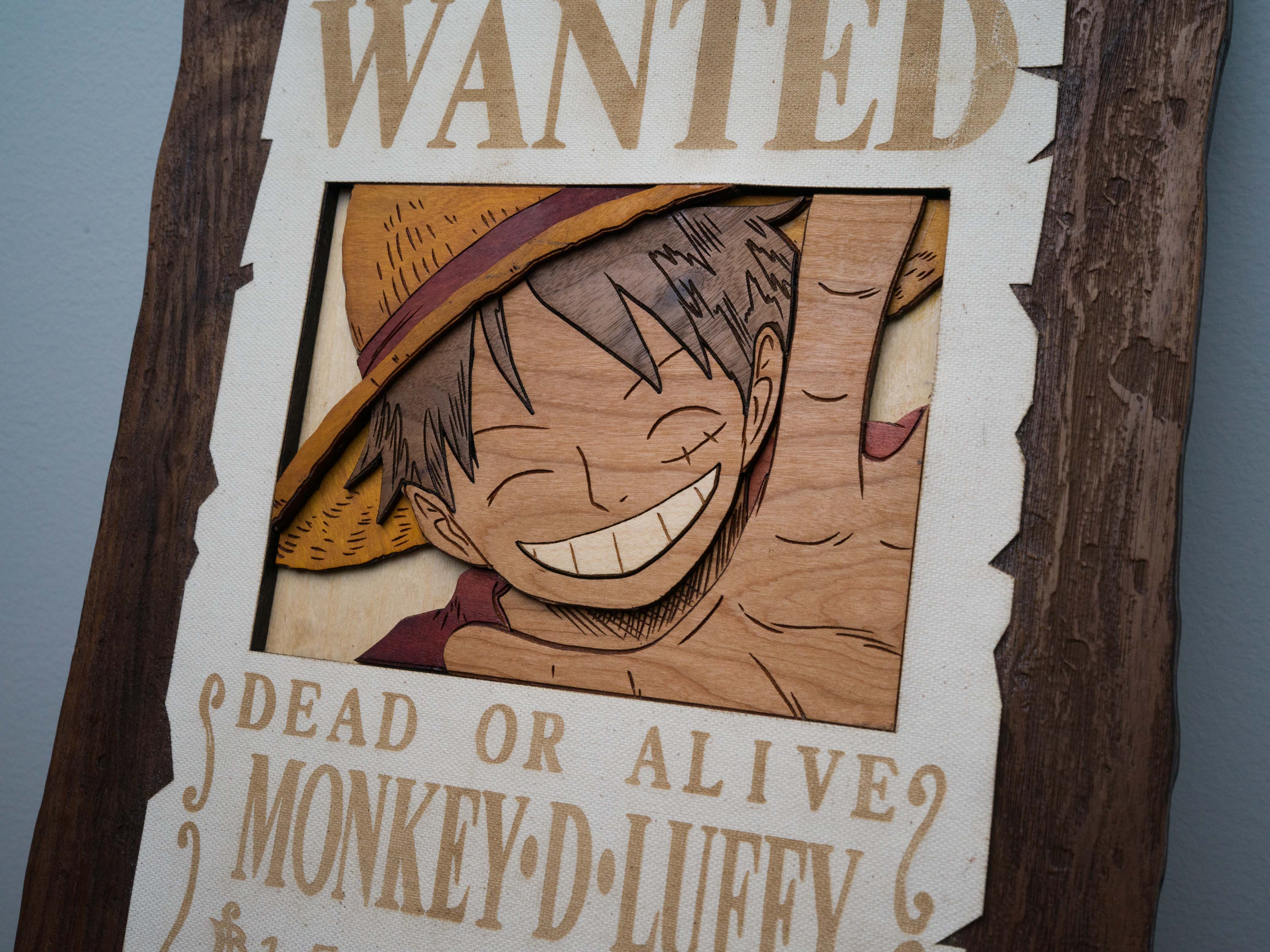 One Piece Luffy wanted poster – Pigminted