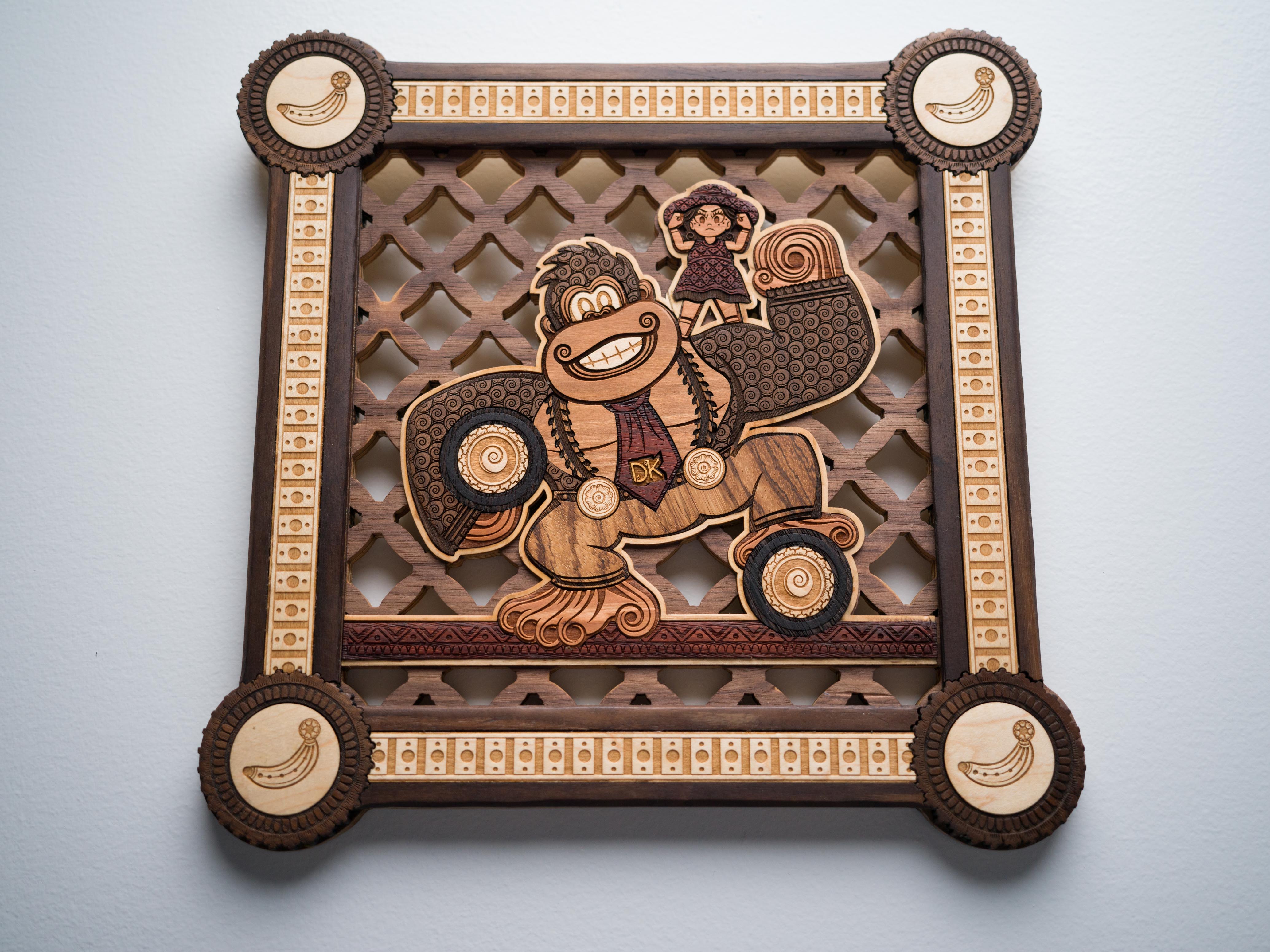 Wooden Henna / Mehndi Donkey Kong Bananza Print – Pigminted