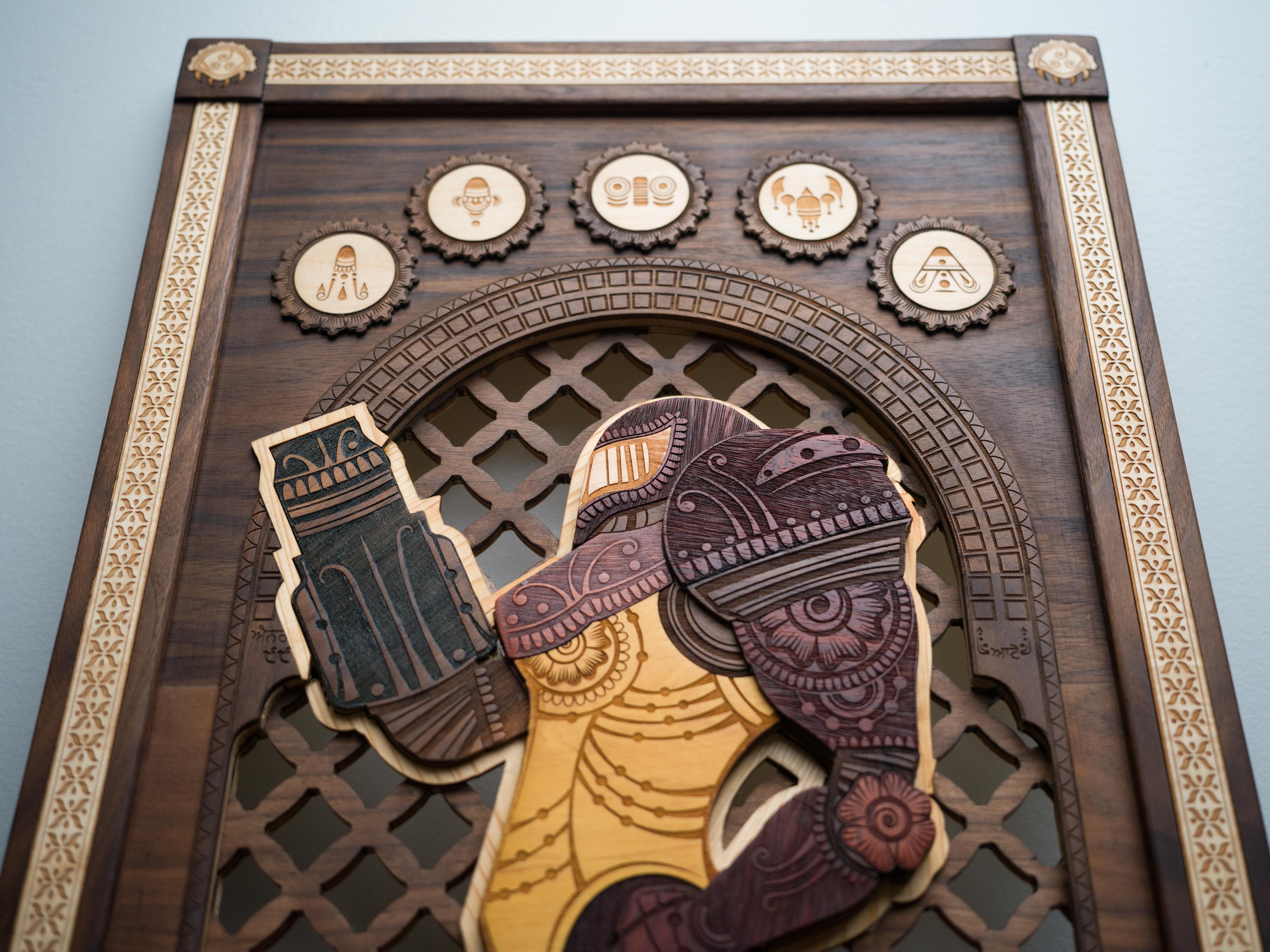 Wooden Henna / Mehndi Metroid Samus Print – Pigminted
