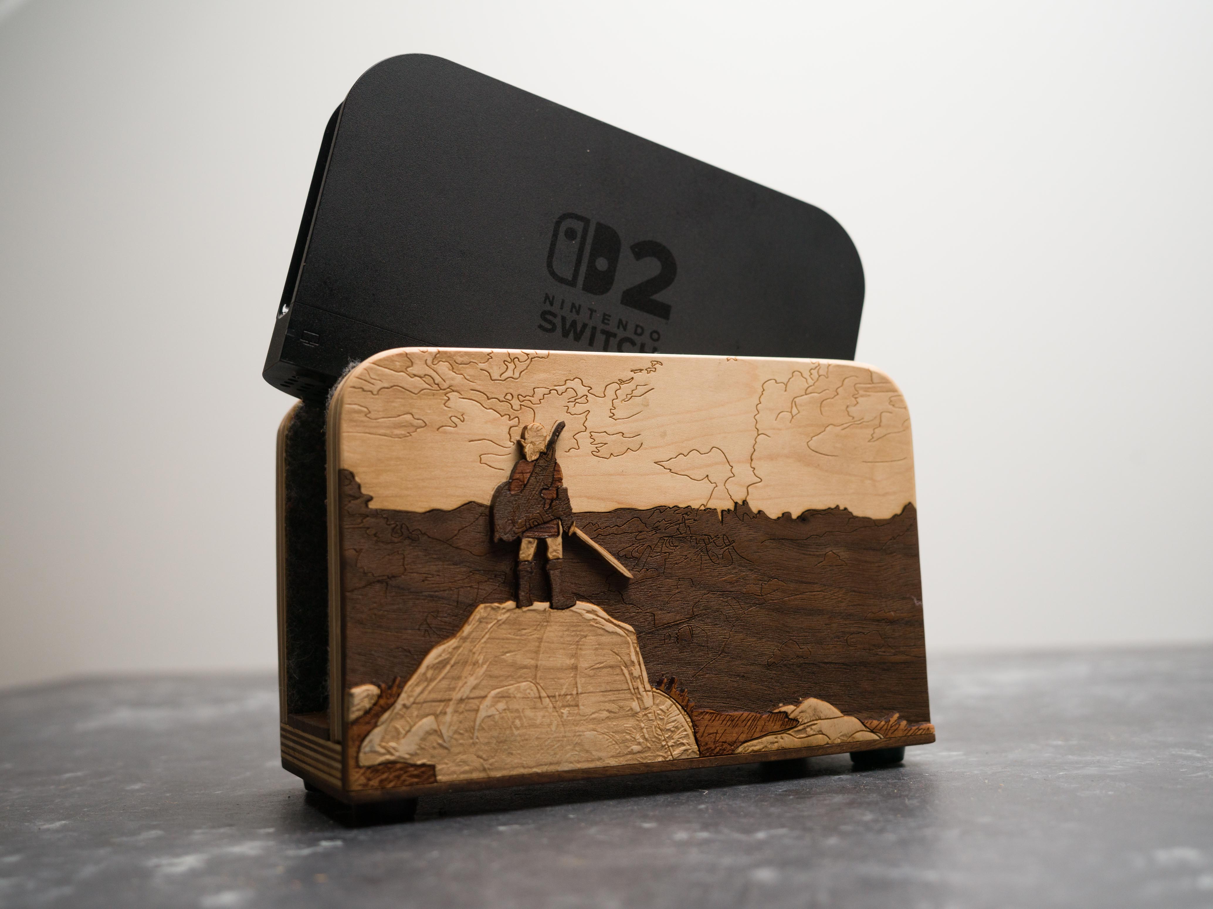 Wooden Zelda Breath of the Wild Nintendo Switch 2 Dock Sleeve – Pigminted