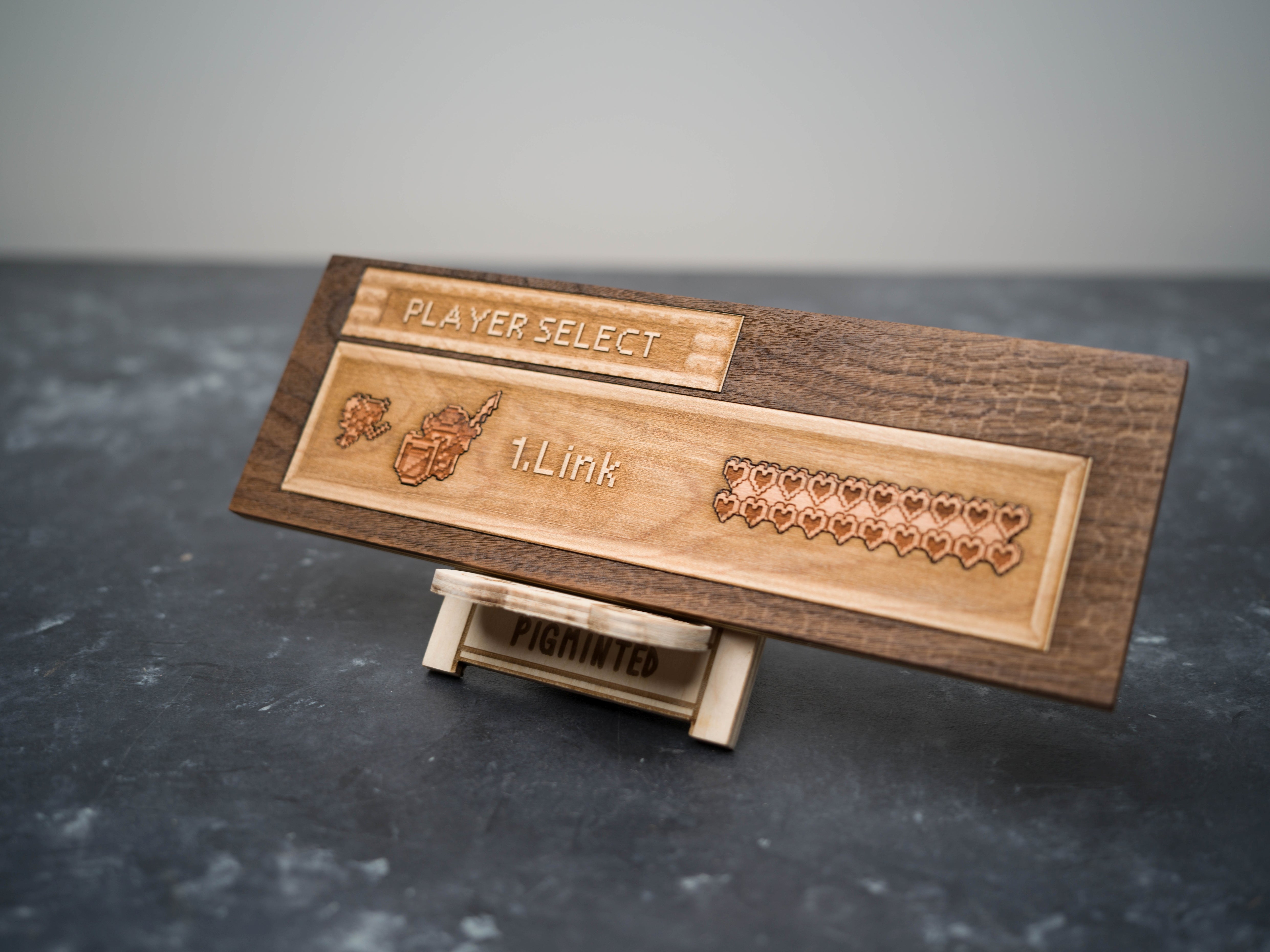 Wooden Zelda Link to the Past save menu – Pigminted