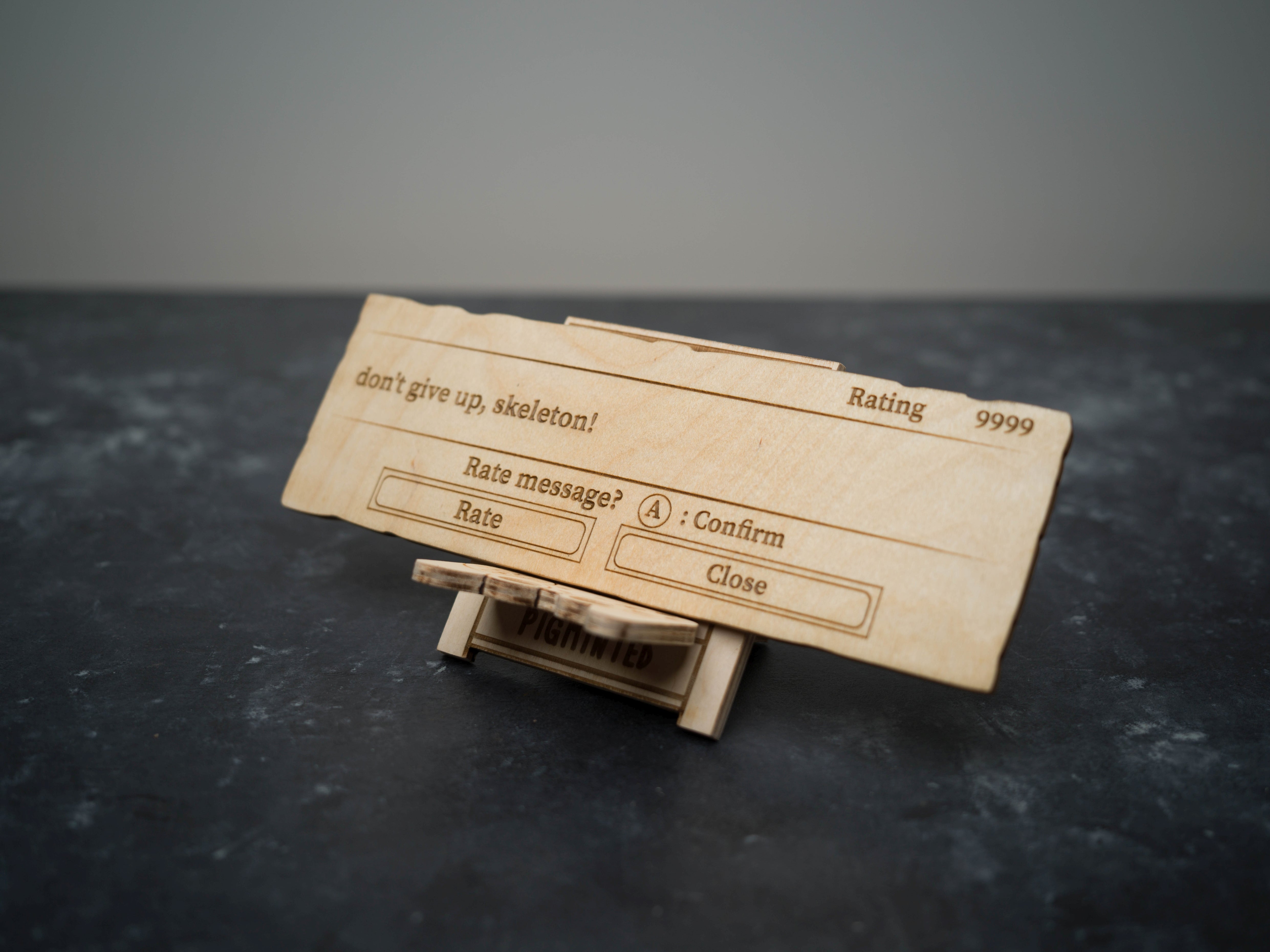 Custom Wooden Dark Souls 2 Message – Pigminted